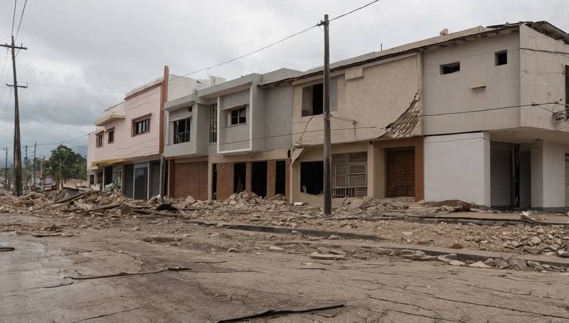 Buildings Damaged In Ecuador By Earthquake Of Magnitude